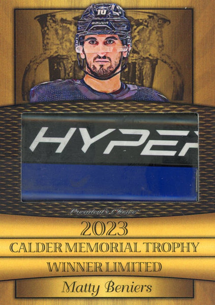Matty Beniers Calder Memorial Winners - Limited Gold 1/1 – President's ...