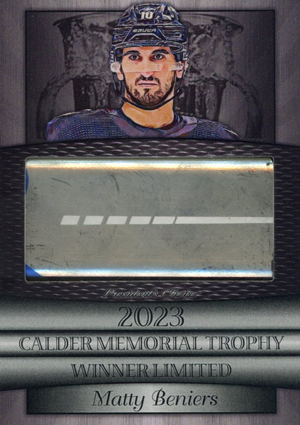 Matty Beniers Calder Memorial Winners - Limited Silver 9/10 – President ...