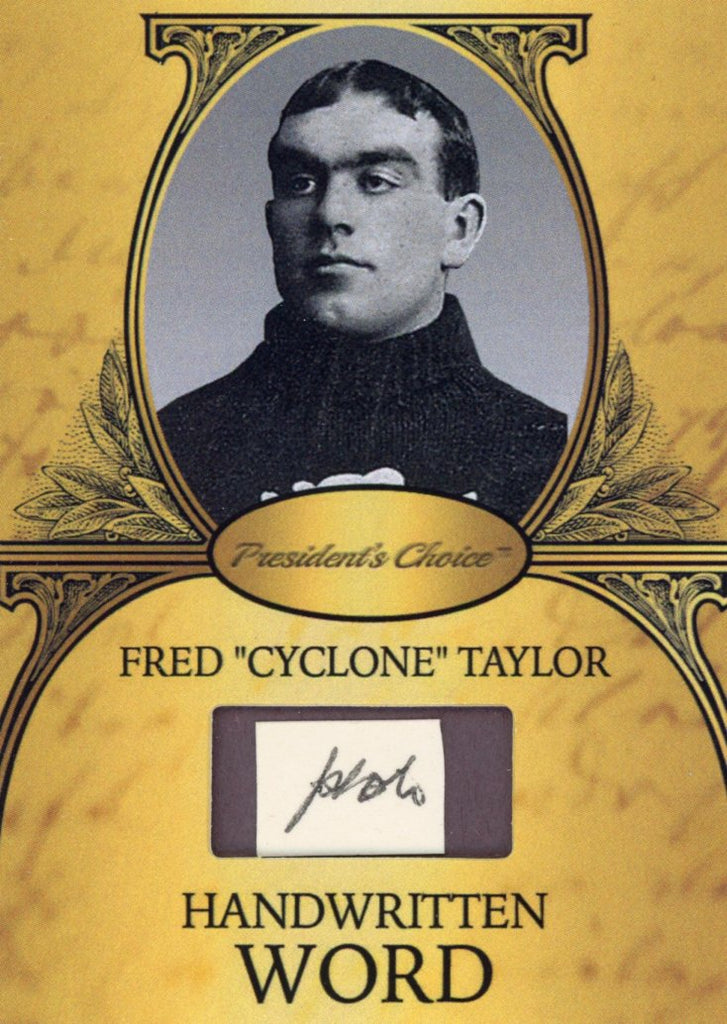 Fred "Cyclone" Taylor Handwritten Word - Gold #3 2/9 – President's ...