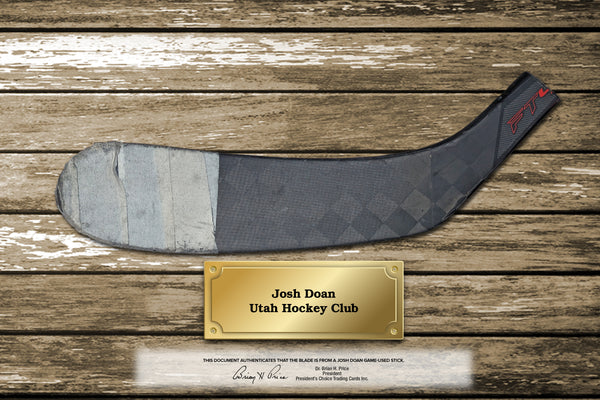 Josh Doan Game Used Stick Blade – President's Choice Trading Cards