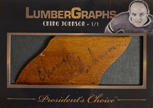 Ching Johnson LumberGraphs 1/1 – President's Choice Trading Cards