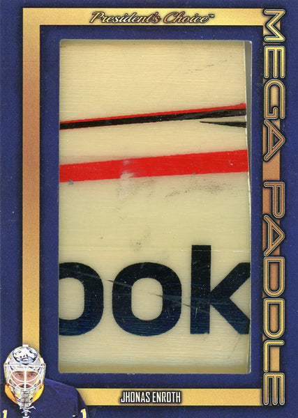 Jhonas Enroth Mega Paddle 3/4 – President's Choice Trading Cards