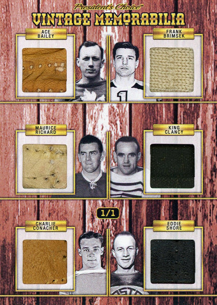 Bailey, Brimsek, Richard, Clancy, Conacher, Shore Vintage Memorabilia ...