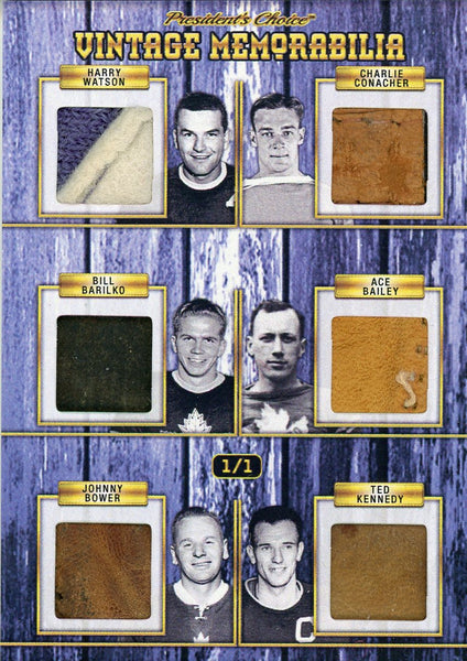 Watson, Conacher, Barilko, Bailey, Bower, Kennedy Vintage Memorabilia ...