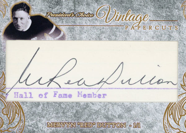 Mervyn "Red" Dutton #2 Vintage PaperCuts 1/1 – President's Choice ...